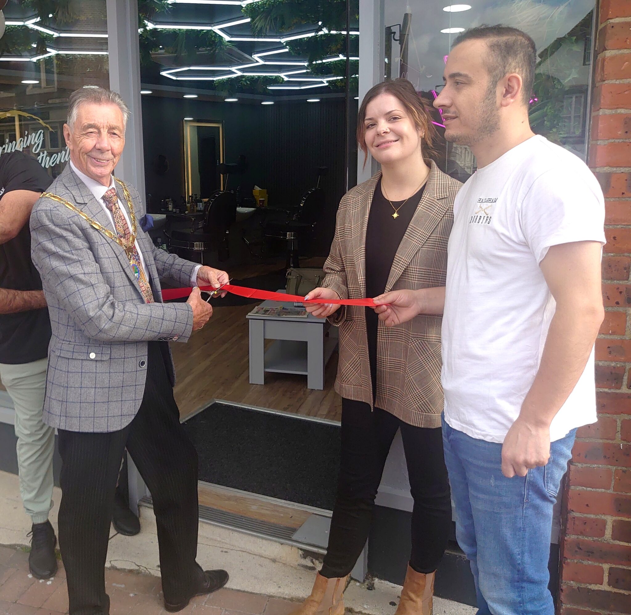 Mayor Opens New Barber Shop in Hailsham Town Centre - Hailsham Town Council